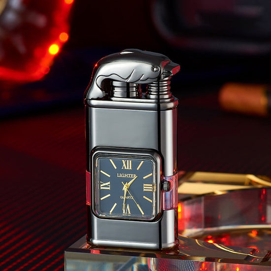 Windproof Lighter Vintage Watch Bezel Jet flame Torch – Blauzone