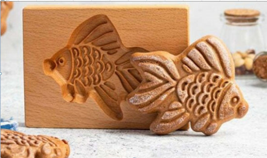 (🎁Early Christmas Limited Sale🎁) Wood Grain Cookie Mould - Cookie Embo ...