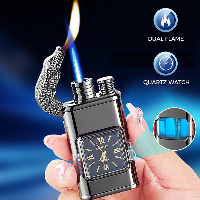 Windproof Lighter Vintage Watch Bezel Jet flame Torch – Blauzone